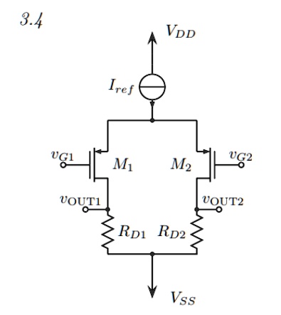 SOLVED: The schematic shown in exercise 3.4 is a: a. NMOS single-ended ...