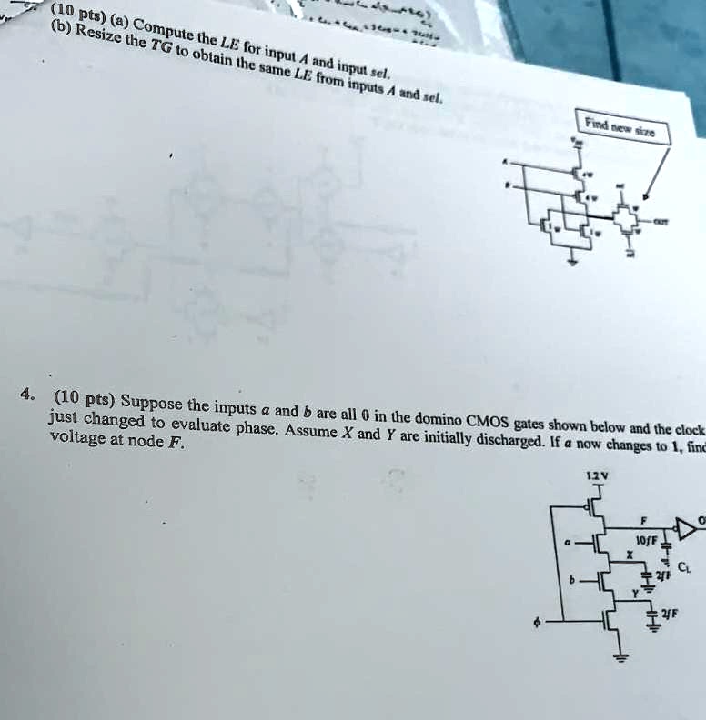 SOLVED: bResize the TG to obtain the same LE from inputs A and sel 10 ...