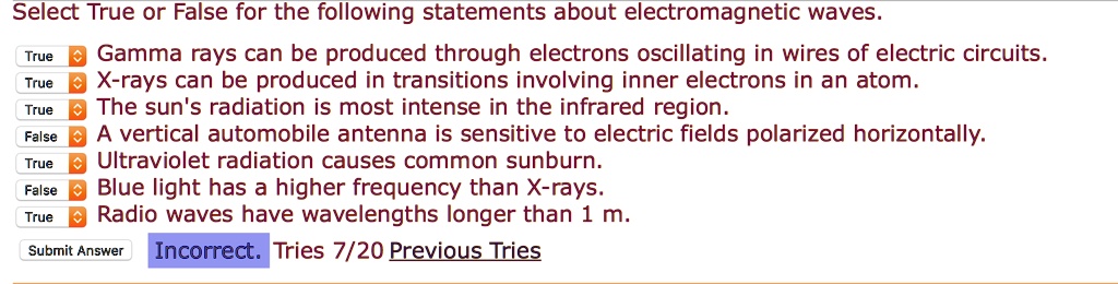 SOLVED: Select True or False for the following statements about ...