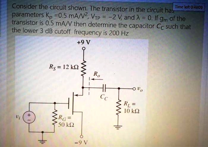 consider the circuit shown the transistor in the circuit haltwata e ...