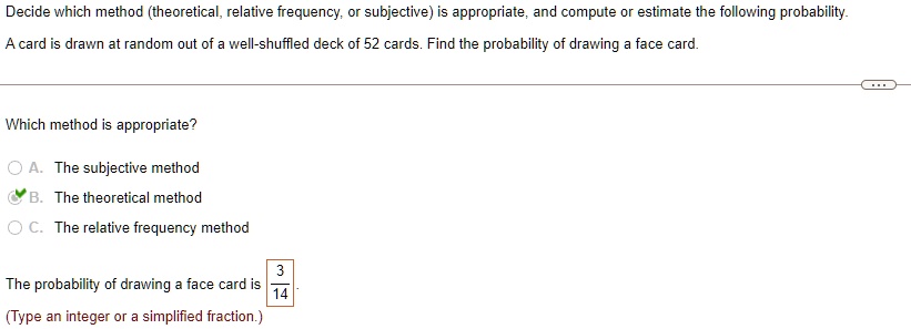 SOLVED: A card is drawn at random out of a well-shuffled deck of 52 ...