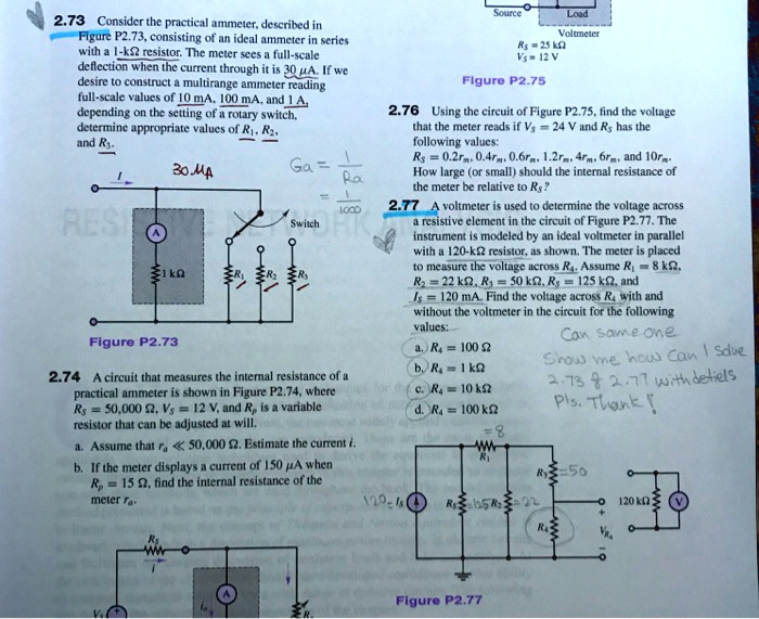 VIDEO solution: 2.73 Consider the practical ammeter, described in ...