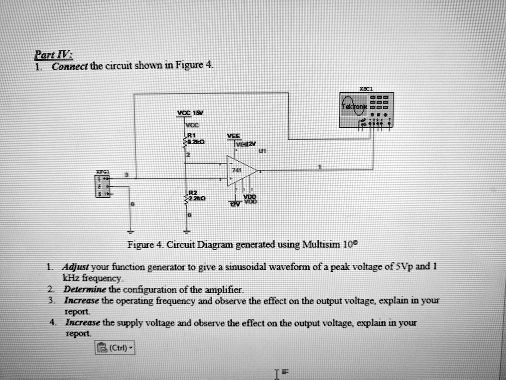 Part IV: 1. Connect the circuit shown in Figure 4. VOC 15V 2.2k? 741 ...