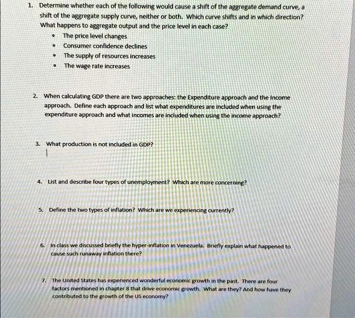 SOLVED: 1. Determine whether each of the following would cause a shift ...