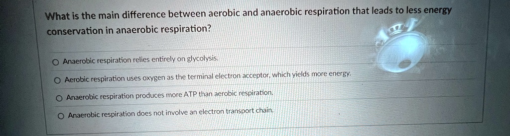 what is the main difference between aerobic and anaerobic respiration ...