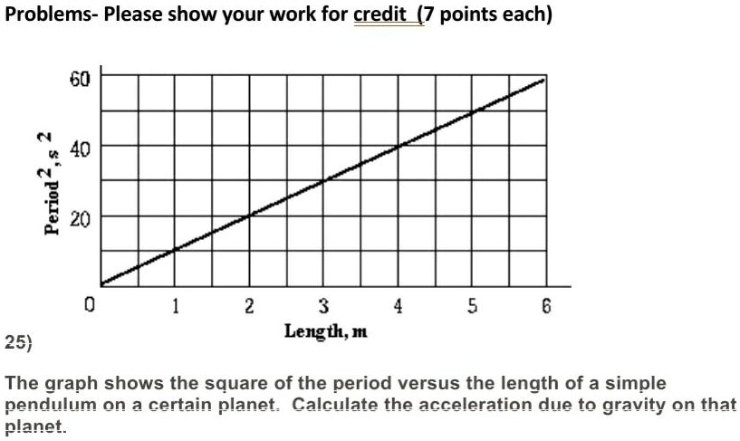 SOLVED: Problems- Please show your work for credit (7 points each) 60 ...