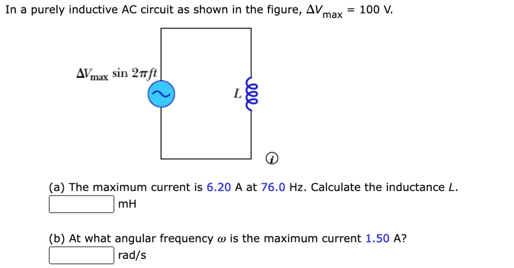 VIDEO solution: In a purely inductive AC circuit as shown in the figure ...