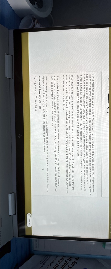 renee workman is a 35 year old g2p0 african american client who is at ...