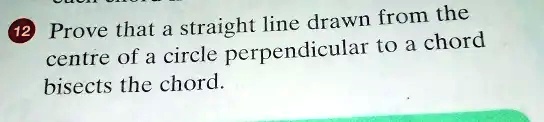 SOLVED: Prove that a straight line drawn from the perpendicular to a ...