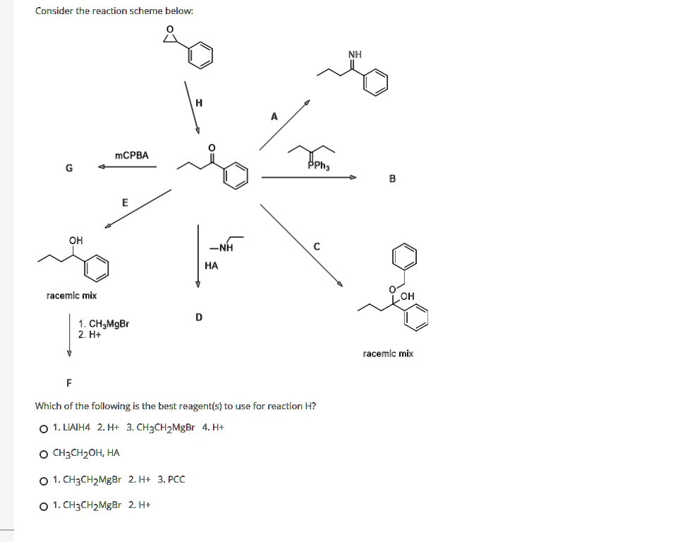 SOLVED:Consider the reaction scheme below: MCPBA OH ~NH HA racemlc mix ...