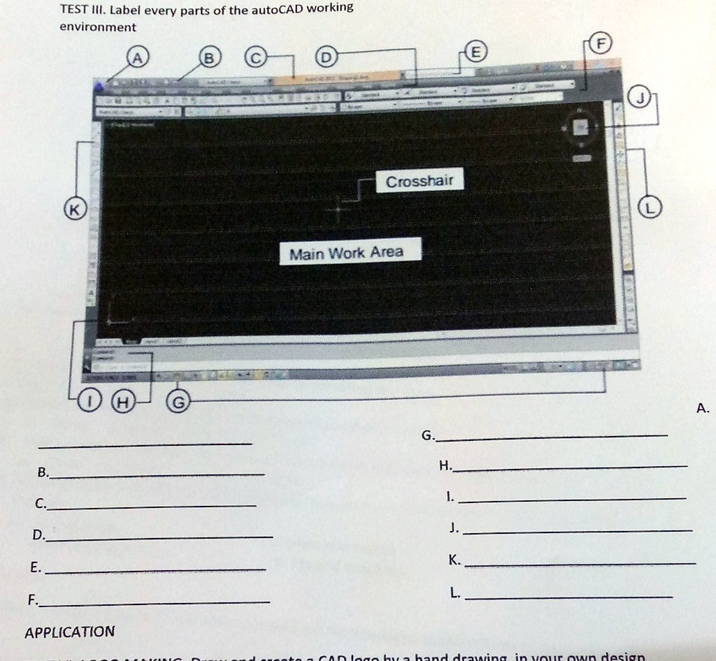 label every parts of the autocad working test iii label every parts of ...