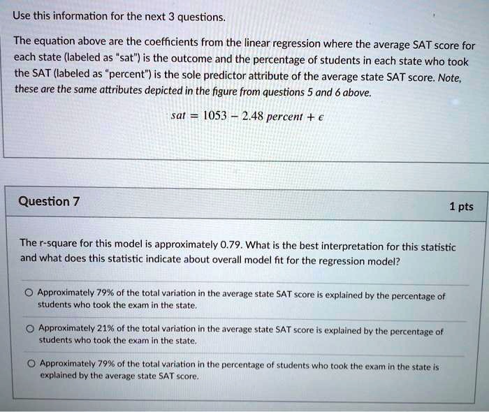 SOLVED: Use this information for the next 3 questions: The equation ...