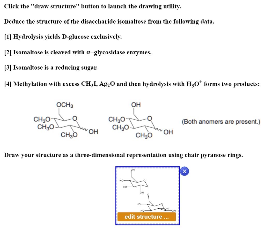 SOLVED: Click the "draw structure button to launch the drawing utility ...