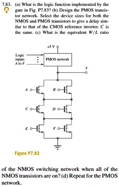 7.83. (a) What is the logic function implemented by the gate in Fig. P7 ...