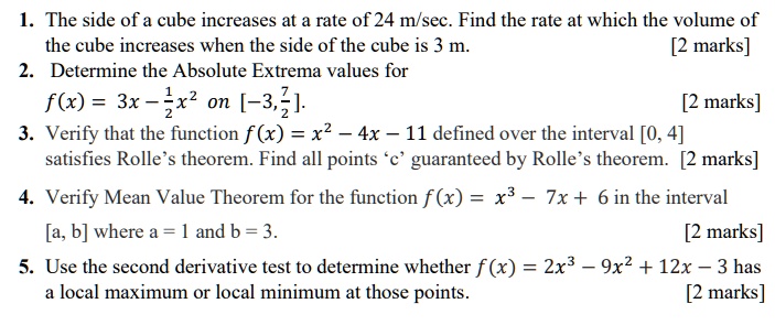 SOLVED: The side of a cube increases at a rate of 24 mlsec. Find the ...