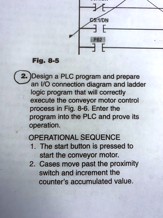 C5:1/DN PB2 Fig. 8-5 2. Design a PLC program and prepare an I/O ...