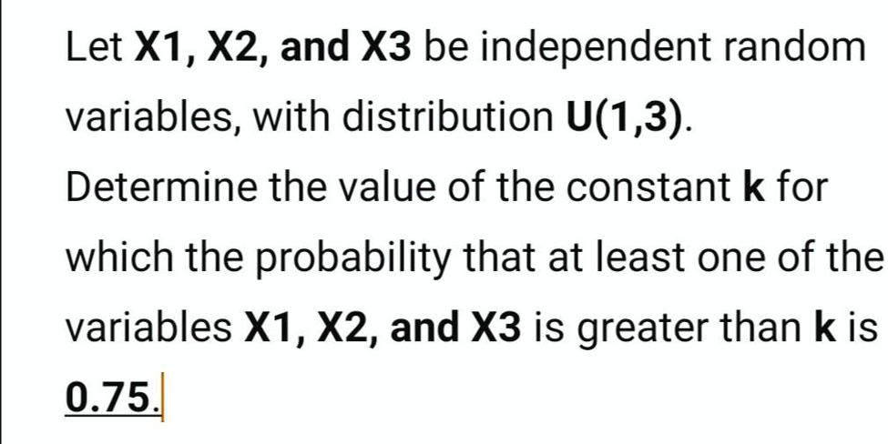 SOLVED:Let X1, X2, and X3 be independent random variables, with ...