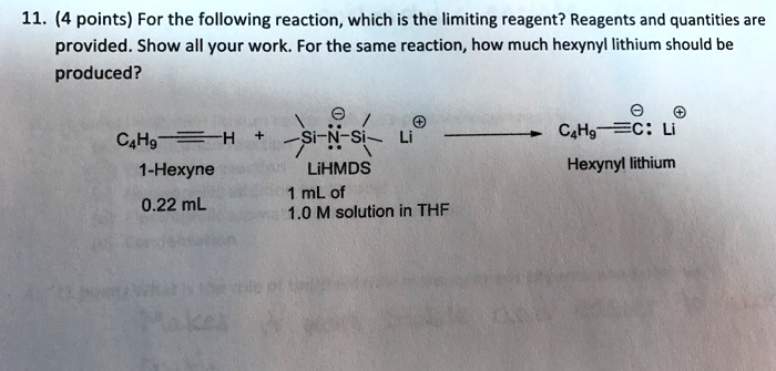 SOLVED: 11. (4 points) For the following reaction, which is the ...