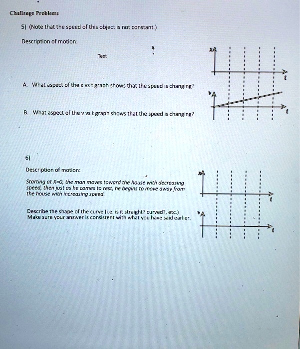 SOLVED: CEalizngt Problcirs 5) (Note that the speed of this object not constant ) Description ...