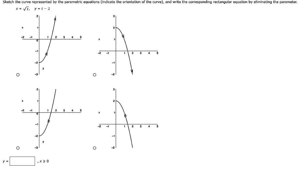 SOLVED:Sketch the curve represented by the parametric equations (Indicate the orlentation of the ...