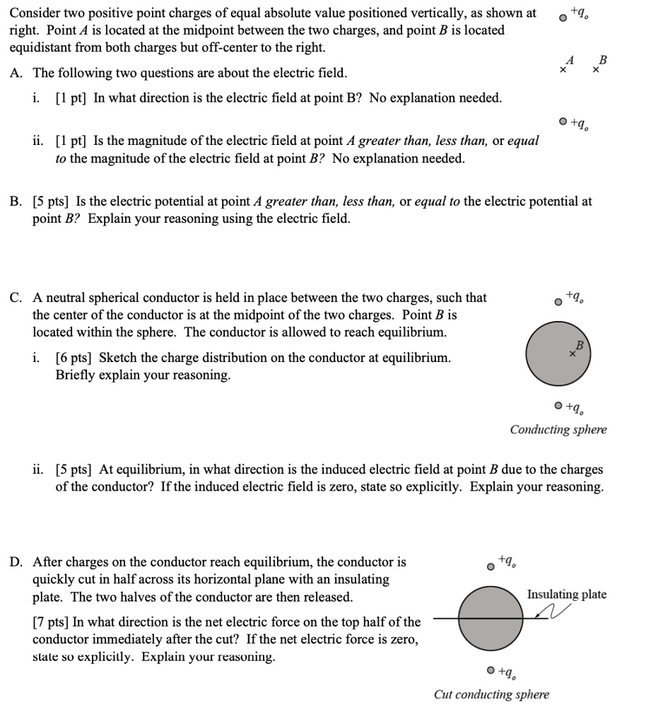 VIDEO solution: Consider two positive point charges of equal absolute ...