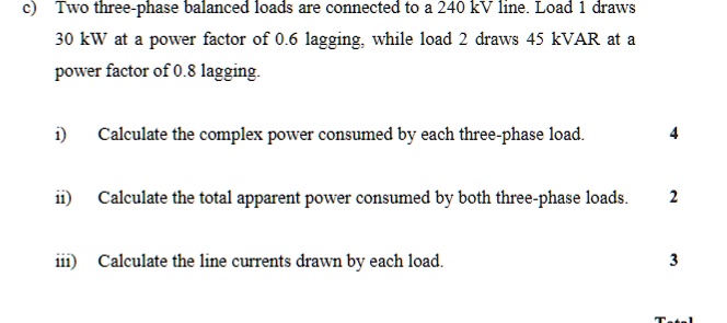 SOLVED: Please solve these electrical power theory questions with clear formulas and steps ...