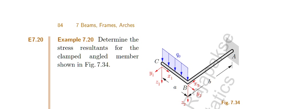 SOLVED: 7 Beams, Frames, Arches E7.20 Example 7.20 Determine the stress ...
