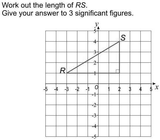 SOLVED: 'work out the lengh of RS gue your answer to 3 significant ...