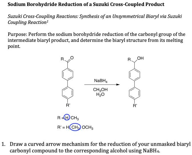SOLVED: Sodium Borohydride Reduction of a Suzuki Cross-Coupled Product ...