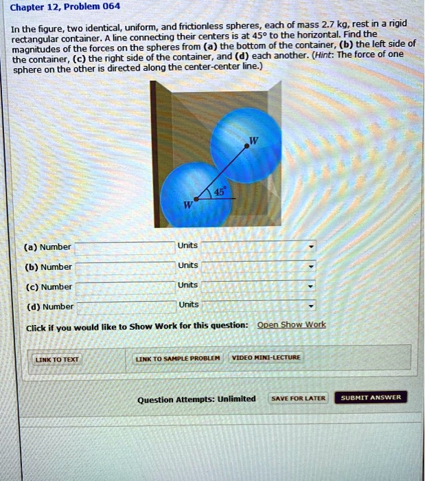 SOLVED: Chapter 12, Problem 064: In the figure, two identical, uniform ...
