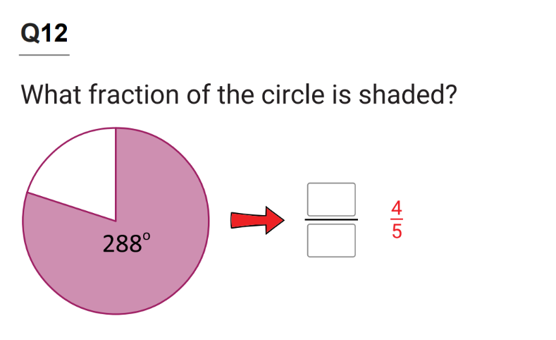 SOLVED: Q12 What fraction of the circle is shaded?