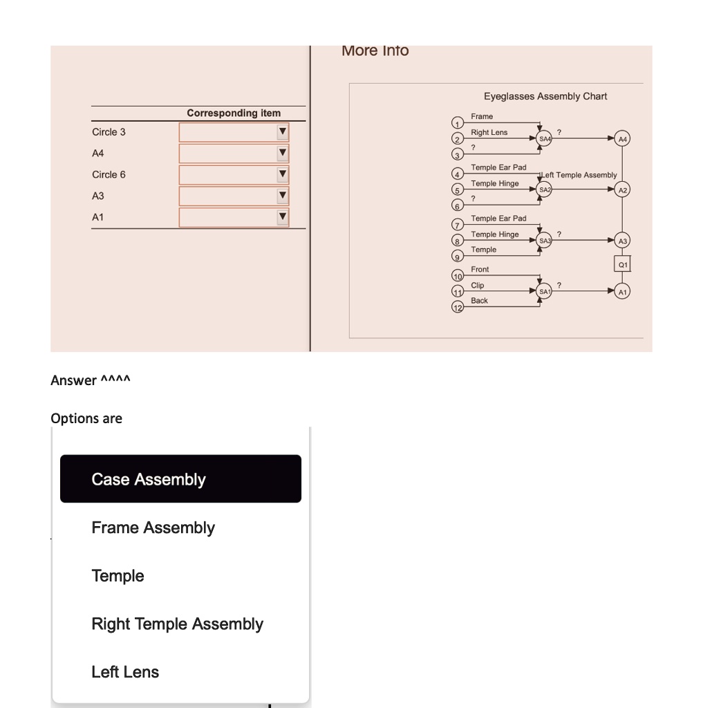 more into eyeglasses assembly chart corresponding item frame circle 3 ...
