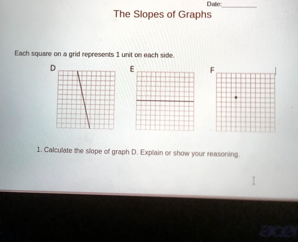 1 calculate the slope of graph d explain or show your reasoning 2 ...