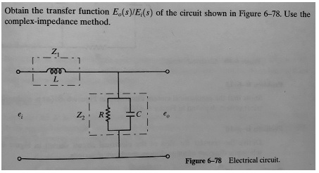 Obtain the transfer function Eo(s)/Ei(s) of the circuit shown in Figure ...