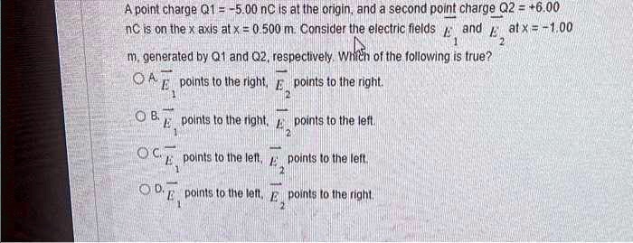 SOLVED: A point charge Q1 = 5.00 nC is at the origin and a second point charge Q2 = +6.00 nC is ...