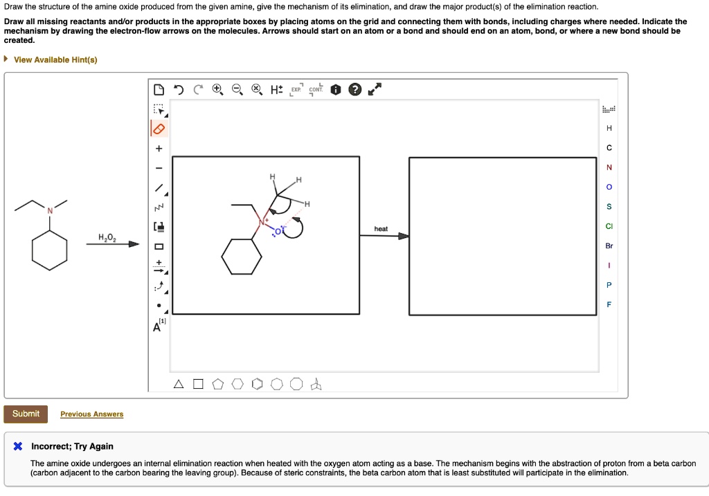 draw the structure of ine amine oxide produced from the given amine ...
