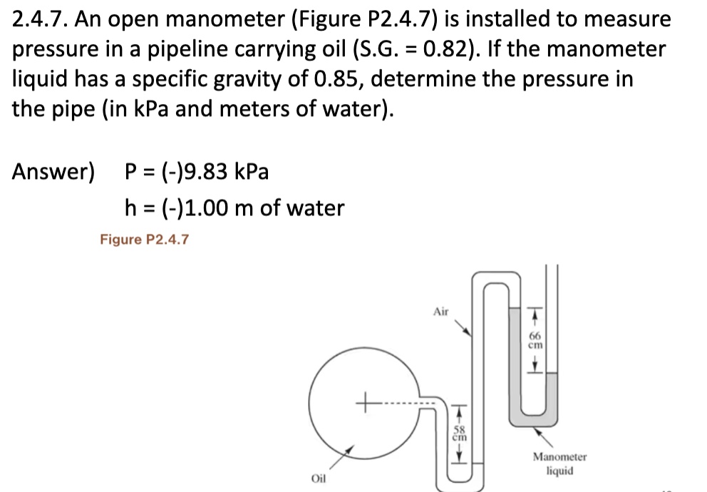 247 an open manometer figure p247 is installed to measure...