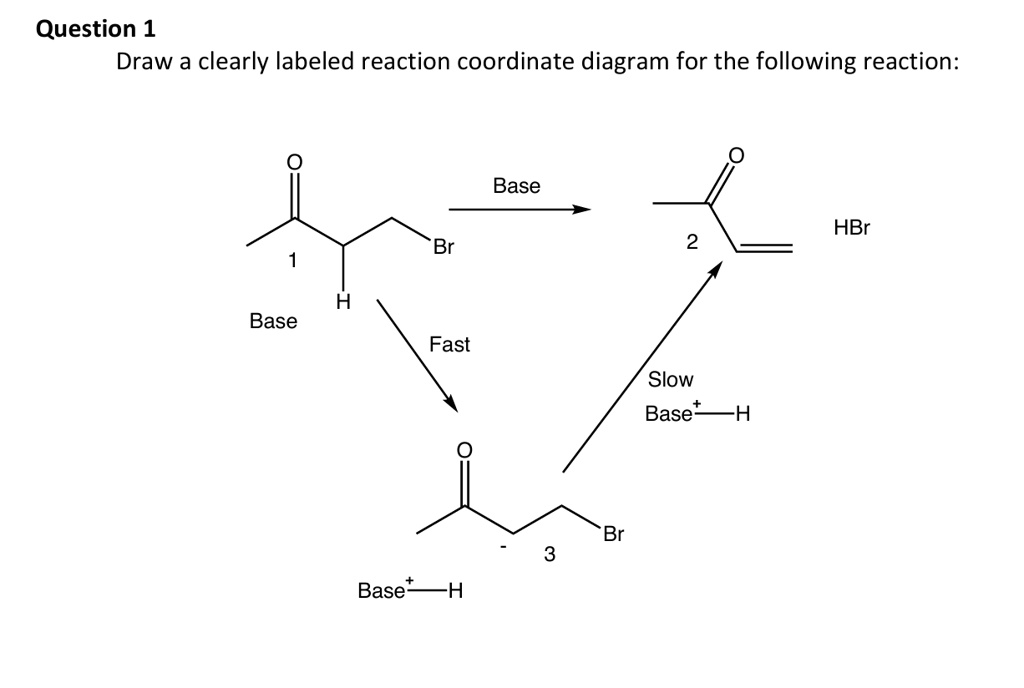 Question 1 Draw a clearly labeled reaction coordinate diagram for the ...