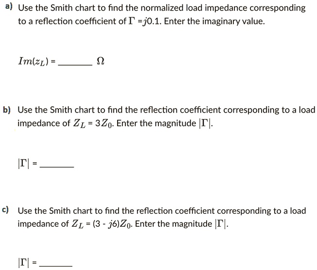 use the smith chart to find the normalized load impedance corresponding to a reflection ...