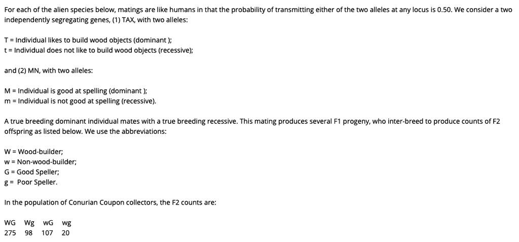SOLVED: For each of the alien species below; matings : are like humans ...