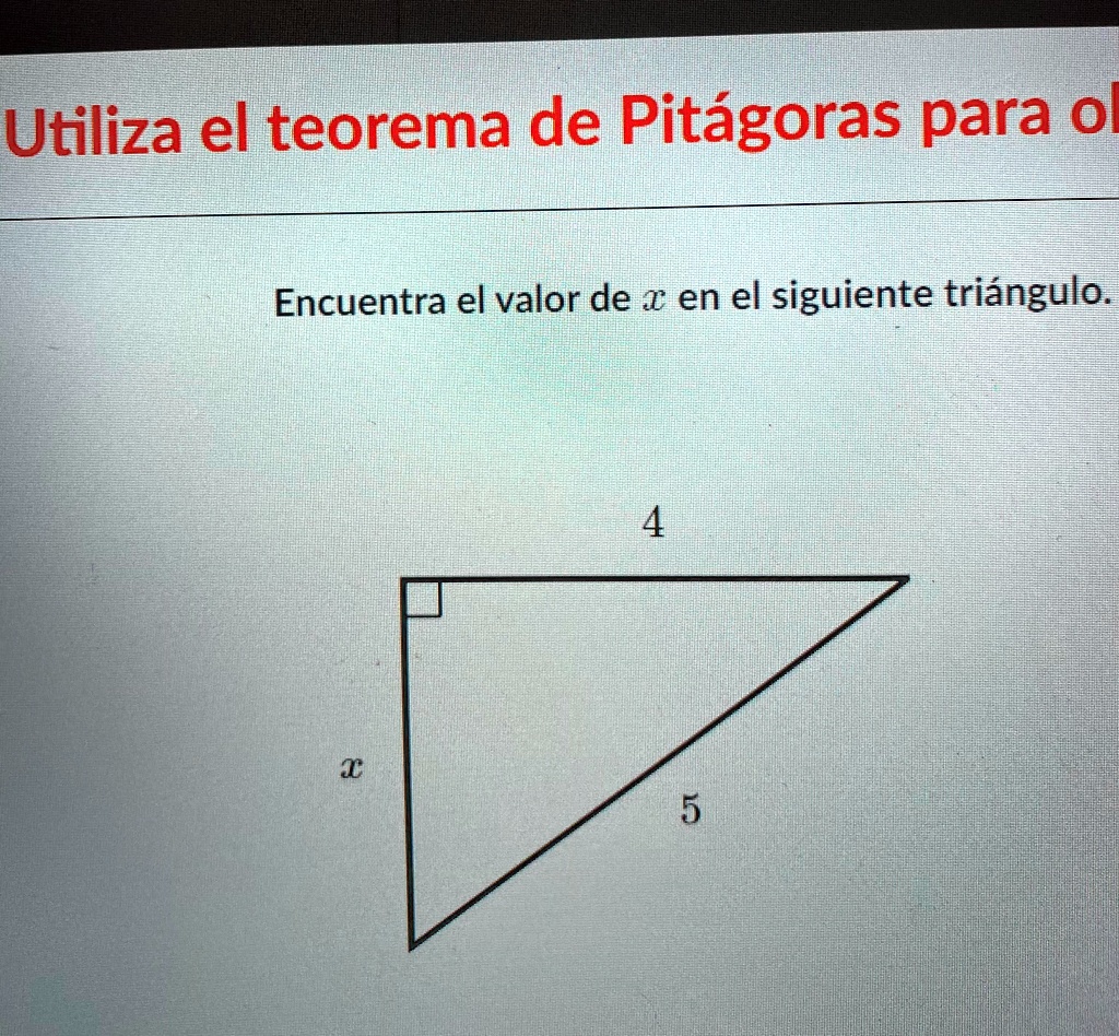Solved Ayudaaaaaaaaaaaaaaa Porfavor Utiliza El Teorema De Pitágoras