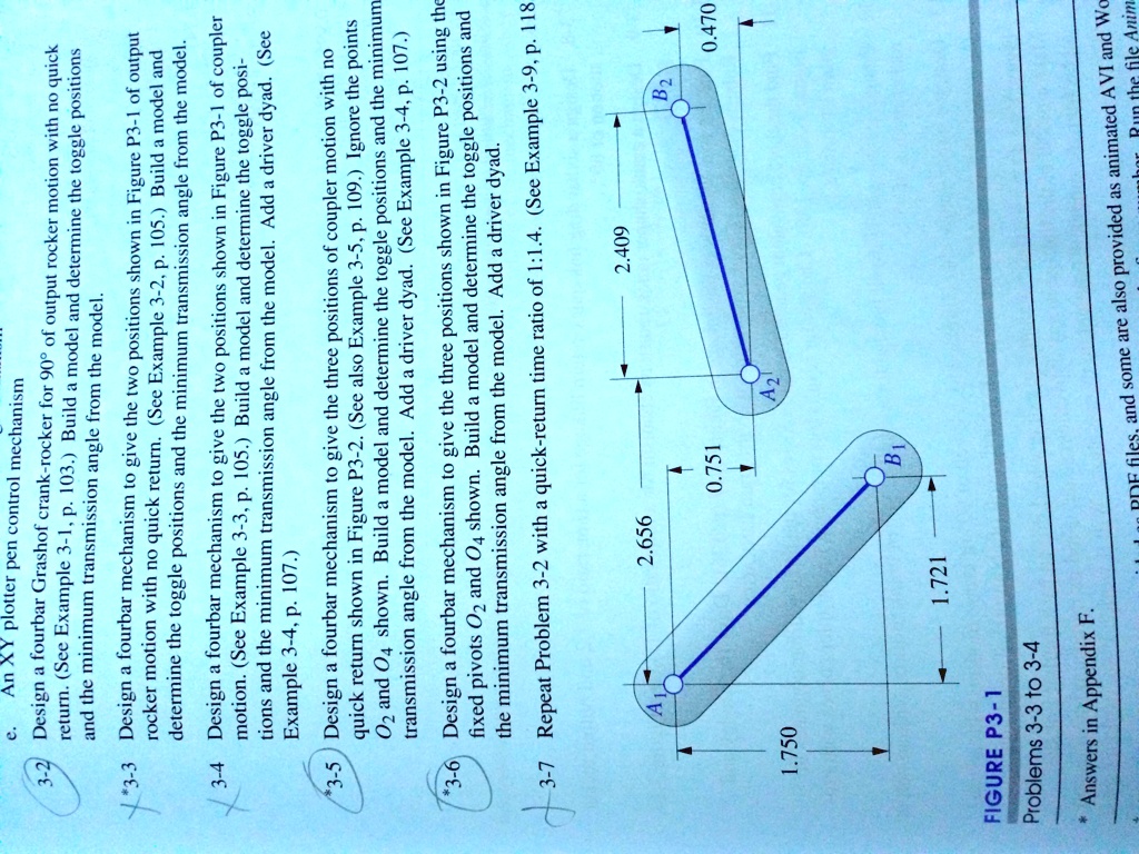 b2 0470 2409 design a fourbar mechanism to give the three positions of ...