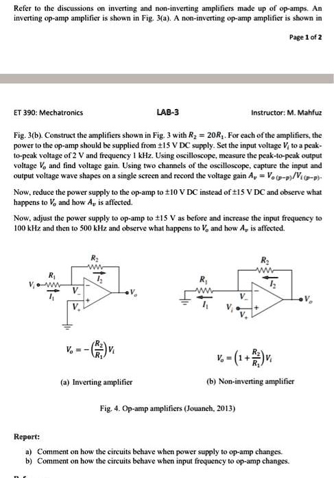 using multisim refer to the discussions on inverting and non inverting ...