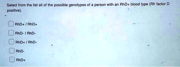 SOLVED: Select from the Iist all of the possible genotypes of a person ...