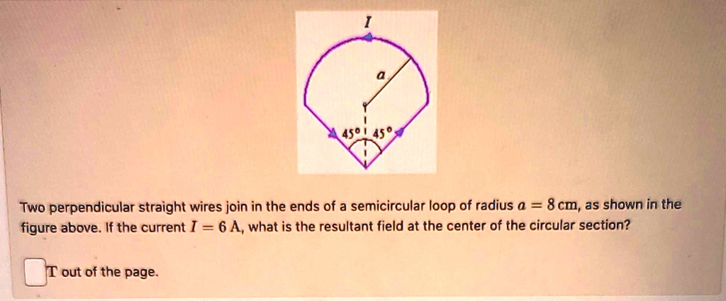 SOLVED: Two perpendicular straight wires join at the ends of a ...