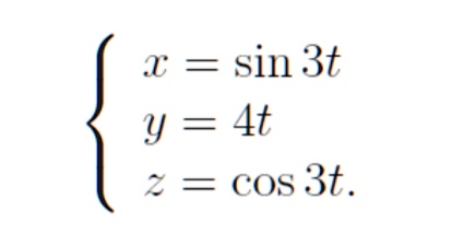 SOLVED: x = sin 3t y = 4t 2 = COS 3t.