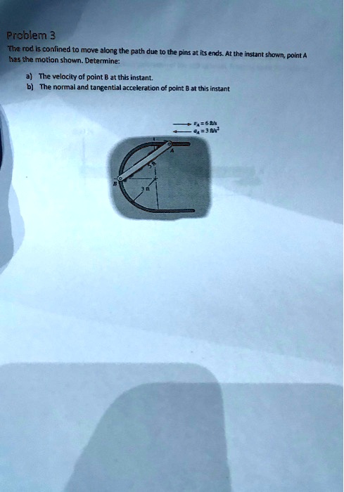 prcblem3 te rod is confined to move along the path due to the pins at ...