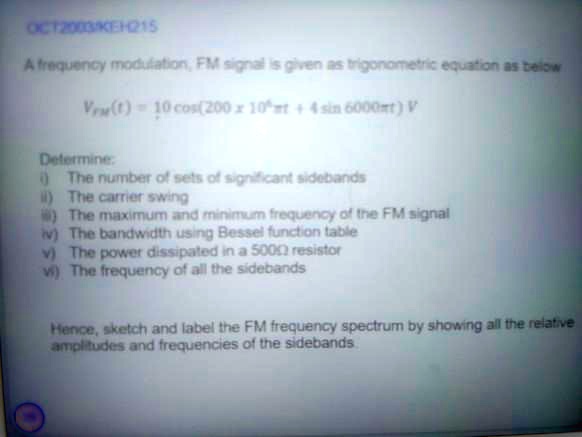 SOLVED: Text: Hi. Please help me solve this question. Thank you. OCT2003KEH215 A frequency ...