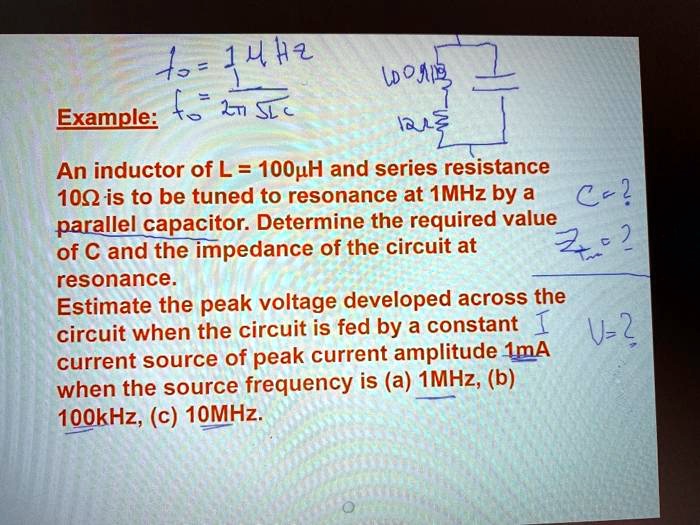 Capacitor Inductor Resonance Calculator at Sandra Wells blog