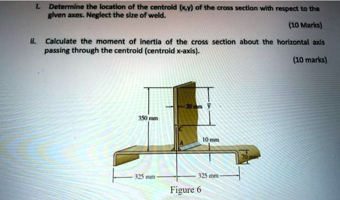 SOLVED: Determine the location of the centroid (x, y) of the cross section with respect to the ...